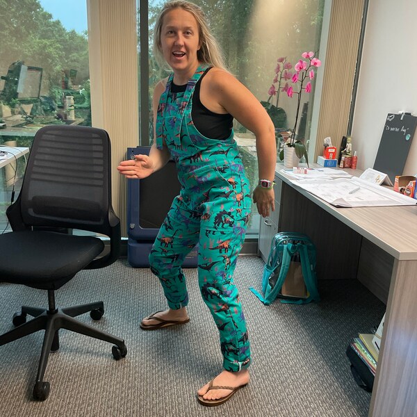 Black Jurassic Stretch Twill Dungarees, Overalls, Women's Wear, Mens ...