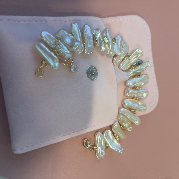 Freshwater Star Moon Pearl Necklace adjustable Minimalist Pearl Y ...