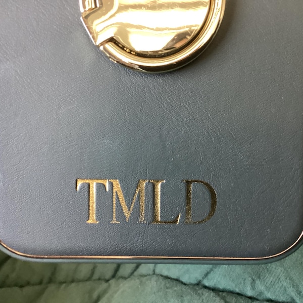 Custom Embossed Phone Case - Personalized Leather Case for iPhone 16 ...