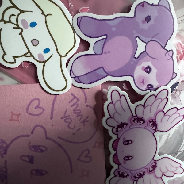 Multi-eyed Lamb Sticker Creepy Cute Pastel Stationary Waterproof Vinyl ...