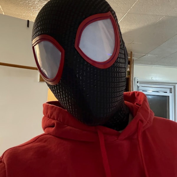 Black Spiderman Mask,tobey Maguire Spiderman Mask With Faceshell Lenses ...