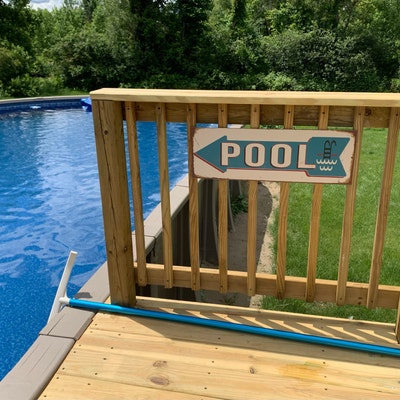 POOL SIGN, Pool Direction Signs, Vintage Style Pool Sign, Pool Signs ...
