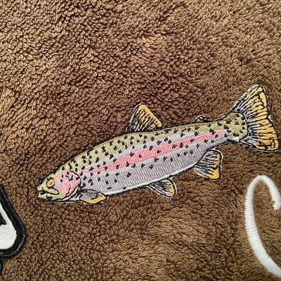 Rainbow Trout Iron-on Patch Quality Fish Patches for Jackets, Hats ...