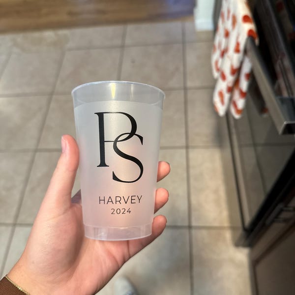 Personalized Wedding Cups: Frosted Shatterproof Party Drinkware - Etsy