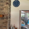Oversized Rustic Blue Distressed Wooden Wall Clock, Copper Accent Large ...