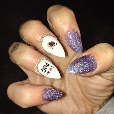 48 Pug Nail Decals A1289 - Etsy