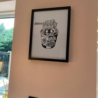 Tangela Ramen Noodle Cup Horror Food Pokemon Inspired Art Print Poster ...