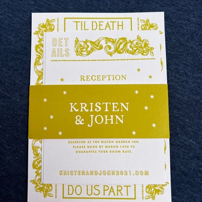 Fortune Wedding Invitation Suite Sample Wedding Invitation - Etsy