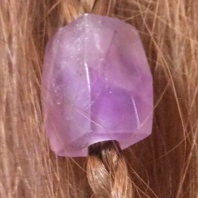 Loc Jewelry 2 Amethyst Dreadbeads Hippie Jewelry Dreadlock Bead Set - Etsy