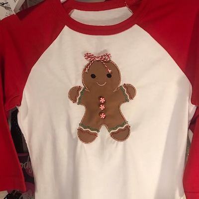 Gingerbread Boy Applique Digital Machine Embroidery Design 5 Sizes ...