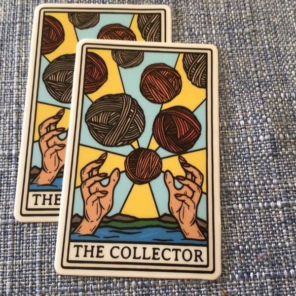 The Collector Tarot Card Vinyl Sticker, Funny Yarn Fiber Sticker ...