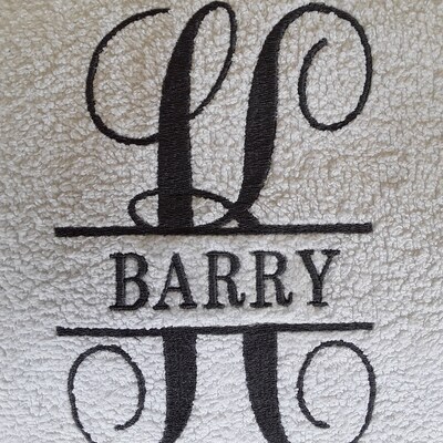 VINE SPLIT MONOGRAM Embroidery Font Design 8 Inches Tall for 6x8 Hoop ...