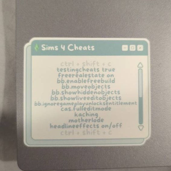 Sims 4 Cheat List Sticker | Sims 4 Cheat Sticker | Sims Sticker | Video ... Sims 4 Cheat List Sticker | Sims 4 Cheat Sticker | Sims Sticker | Video ...