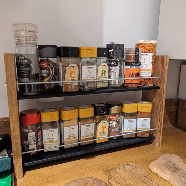 Oak Slate Design Long CD Rack Modern Contemporary Style - Etsy Nederland