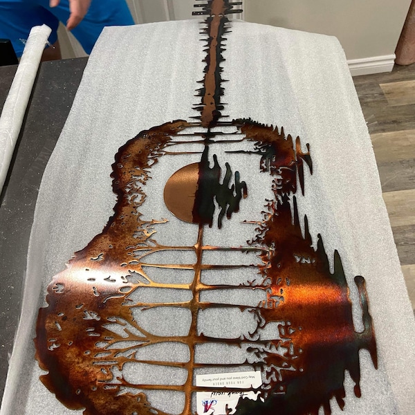 Abstract Guitar Metal Wall Art | Metal Guitar Art | Abstract Guitar ...