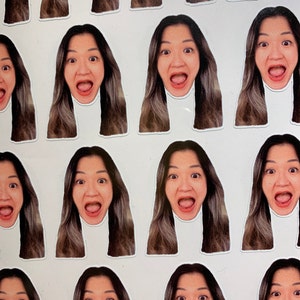 Personalised Custom Vinyl Face Stickers, Makes A Unique Personalised ...