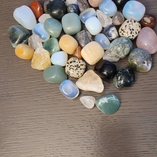 Premium One Pound Crystal Crystals Medium Tumbled Stones Beautiful Mix ...