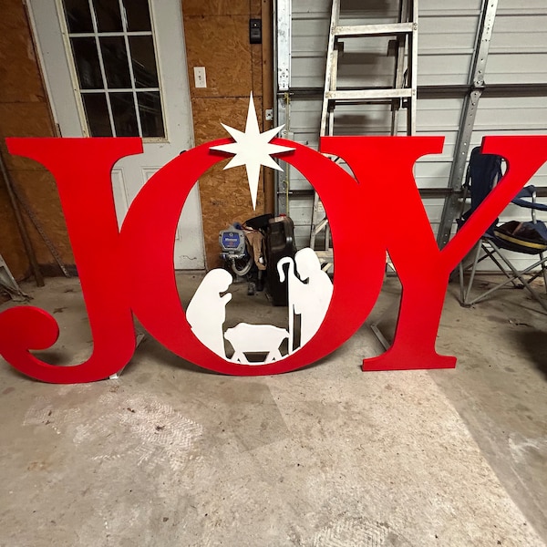 1ft - 7ft JOY Nativity Scene PDF Template ,printable Trace and Cut ...