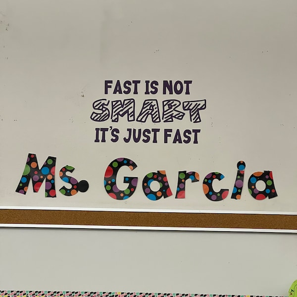 Fast is Not Smart, It’s Just Fast Decal, Math Teacher Decal, Math Quote ...