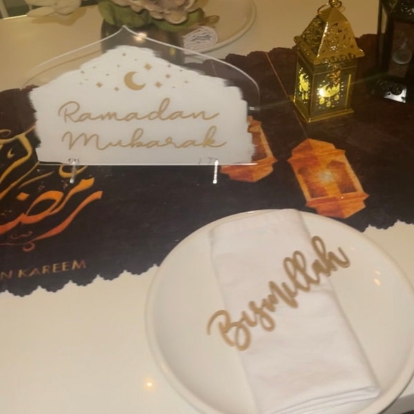 Eid Place Cards RAMADAN Iftar Place Cards Iftar Eid Mubarak Decoration ...