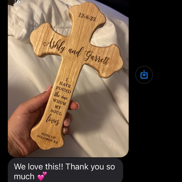 Our Wedding Day Personalized Wood Cross, Gifts for Wedding, Religious ...