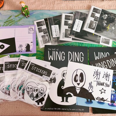 WING DING Button Badges Set of 4 1 - Etsy