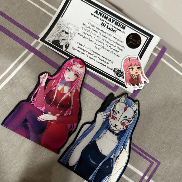 3D Lenticular Anime Sticker Decal Changing Moving Flip Motion Peeker ...