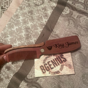 Custom Engraved Beard Comb Personalized Wooden Comb - Etsy