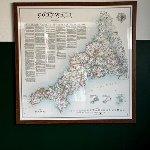 Somerset Map County Map of Somerset Vintage Map Print of Somerset ...