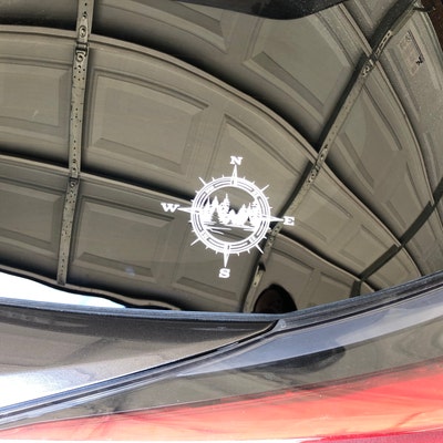 Lake Compass Decal, Mountain Decal, Car Decal, Outdoor Decal, Pacific ...