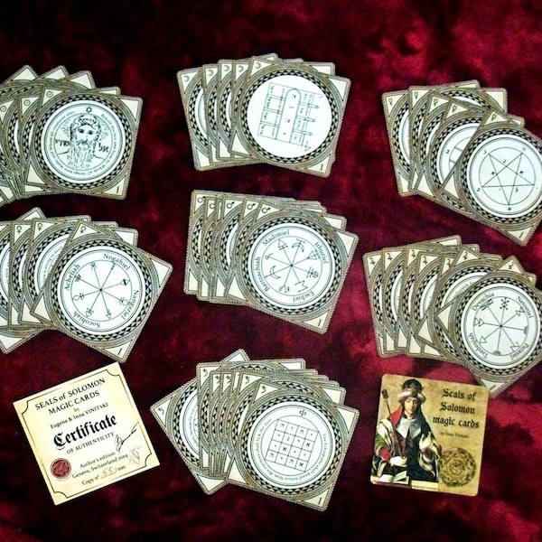 Seals of Solomon Magic Cards, Talismans of King Solomon, Key of Solomon ...