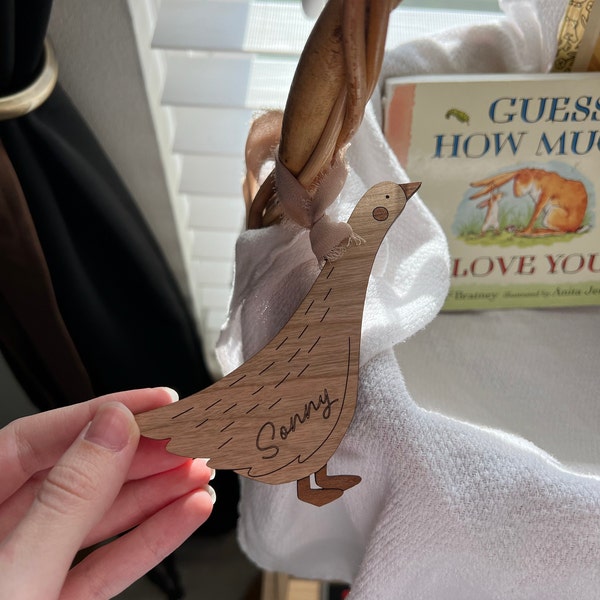 Heirloom Goose Easter Basket Name Tag • Custom Silly Goose Tag Kids ...