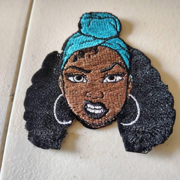 Black Girl - Machine Embroidery Design - 3 Sizes, Black Lady Head ...