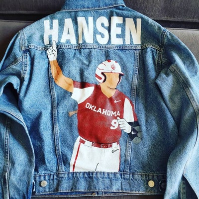 Custom Painted Jean Jacket Baseball Jacket Football Jacket Basketball ...