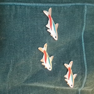 Neon Tetra Enamel Pin - Etsy