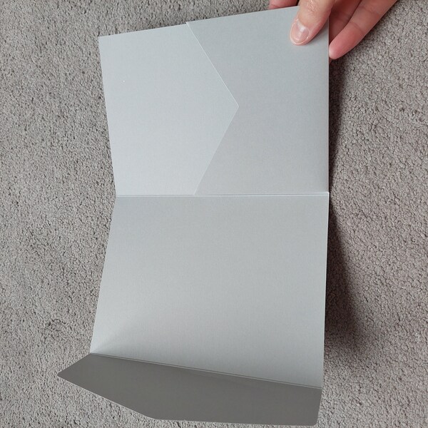 Sage Green DIY Pocketfold Envelopes, 270gsm 5x7" Portrait, With Pocket ...