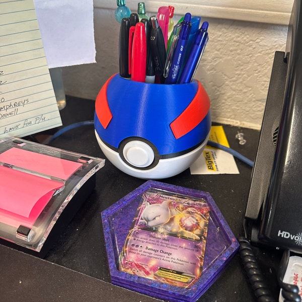 Pokeball Pen/pencil Holder Pokemon Inspired - Etsy