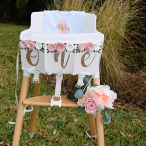 One high chair banner floral high chair banner boho theme | Etsy