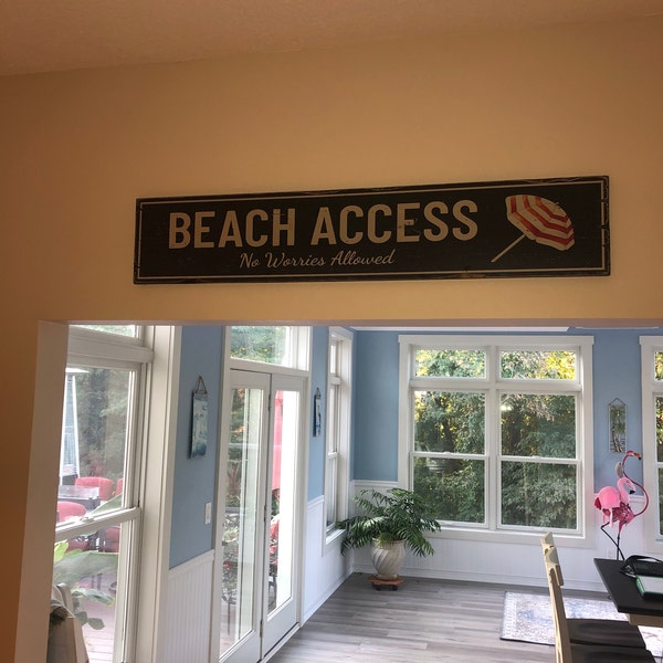 Access Beach Ocean Sign, Beach House Lover, Beach Gift, Custom Ocean ...