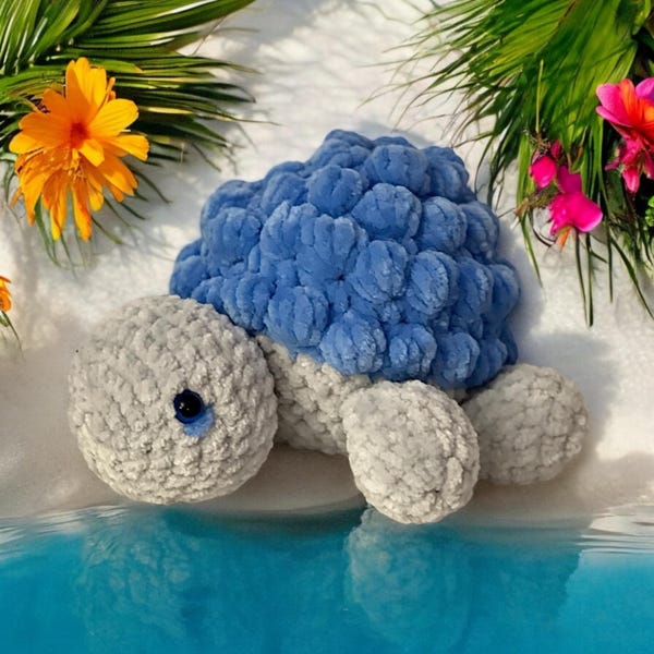 No Sew Two Turtle Crochet Pattern, Amigurumi, Crochet Plushie Stuffed ...