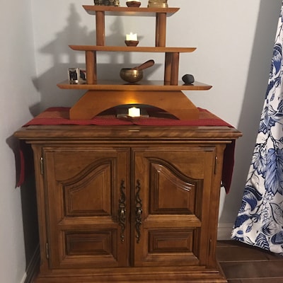 Puja Table. Meditation Shrine. Prayer Table. Meditation Altar. Tea ...