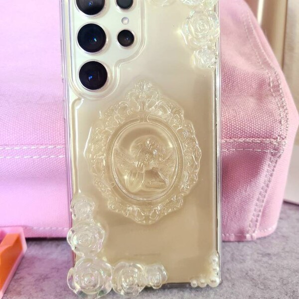 Clear Baroque Style Decoden Resin Phone Case for All Brand, Resin Angel ...