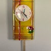 Fiesta Pendulum Fused Glass Wall Clock - Etsy