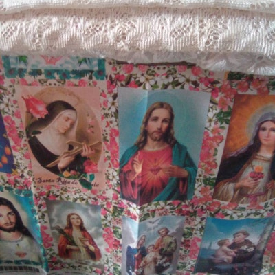 Catholic Saints Fabric Catholic Saints and Images Collage by Anette ...