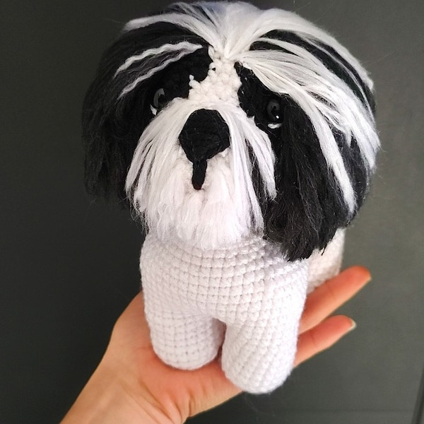 Cute Shih Tzu Dog Amigurumi Crochet Pattern - PDF Tutorial With Step by ...