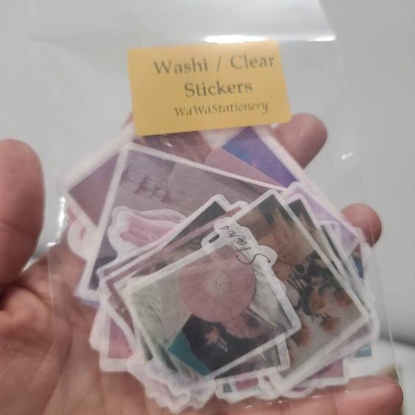 Washi Stickers | Pink Sky Nature Fantasy Scenes Whimsical Dreamy Cloud ...