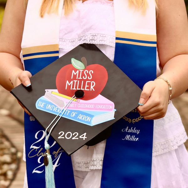 Custom social Worker Graduation Cap Topper, Social Work Graduation Cap ...