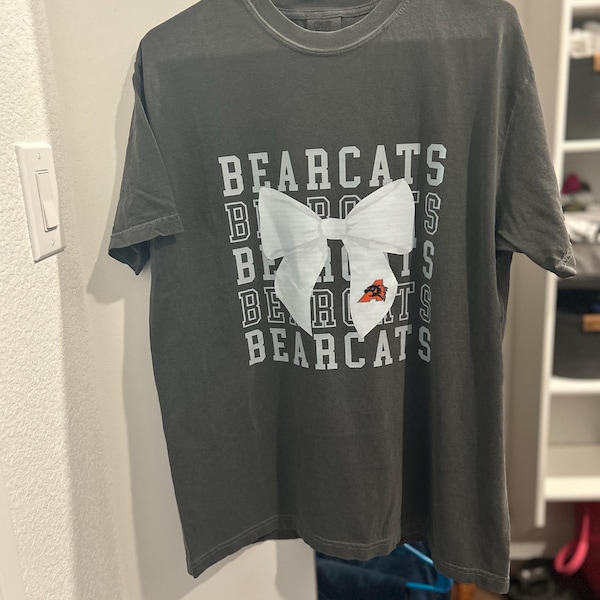 Personalized Team Mascot Bow Shirt: School Spirit T-shirt - Etsy
