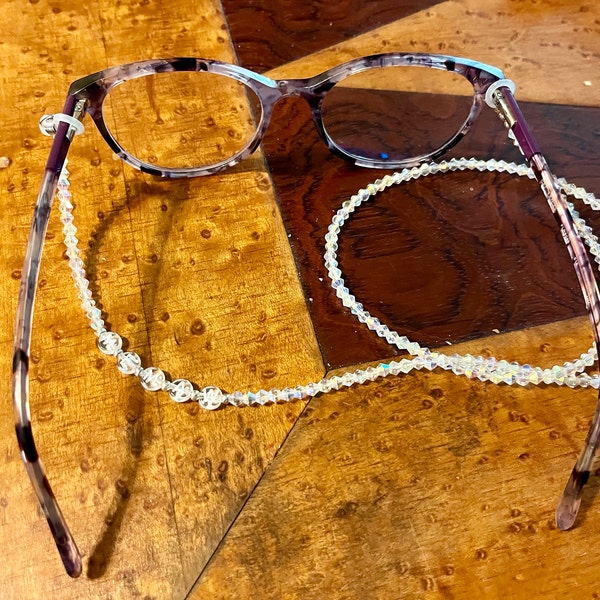 AB Crystal Eyeglass Chain: 26" Bling Sunglass Accessory Gift - Etsy