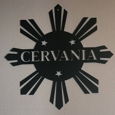 Personalized Philippines Filipino Metal Wall Decor Sign - Etsy